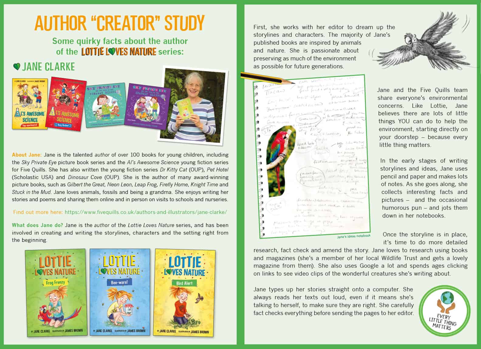 Lottie Loves Nature outdoor classroom activities and games